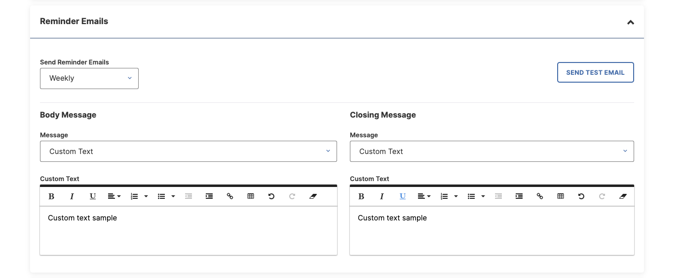 Configuring Custom Email Settings – Watermark