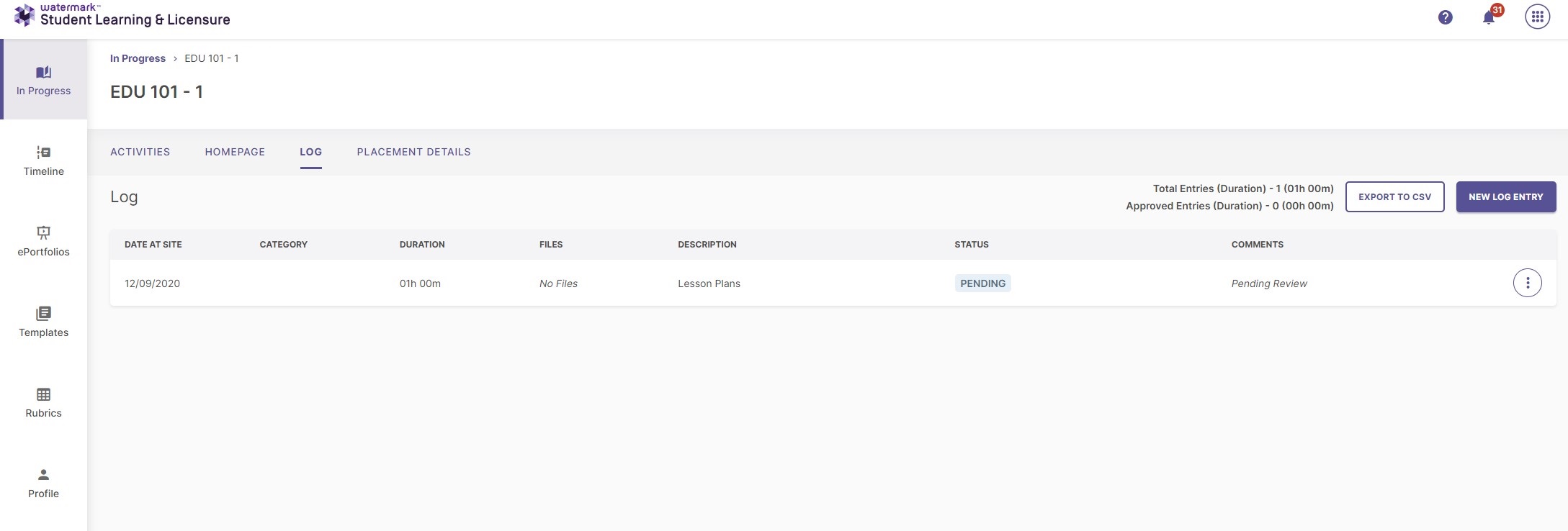 Submitting Time Log Entries – Watermark