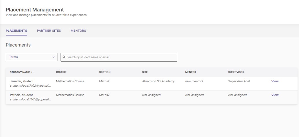Placement Management - Overview – Watermark