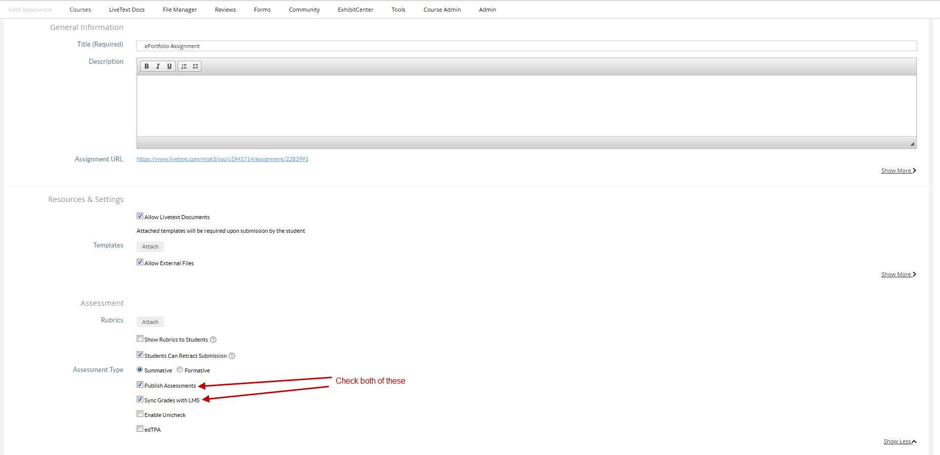 Blackboard Lti 13 Integration Adding Livetext Assignments To A