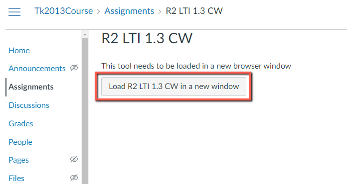 Canvas LTI 1.3 Coursework Integration – Watermark