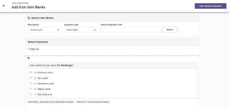 Custom Questions for Administrators & Instructors – Watermark