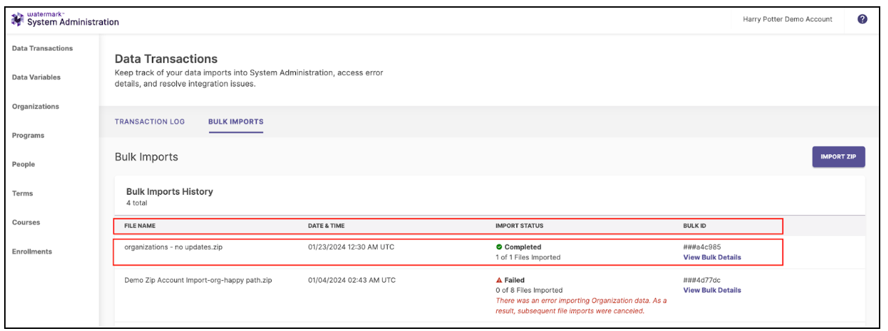 Bulk Import via ZIP folder, with Template – Watermark