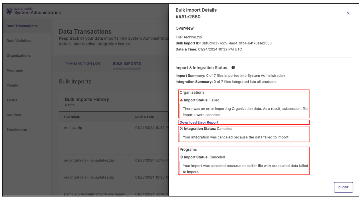 Bulk Import via ZIP folder, with Template – Watermark