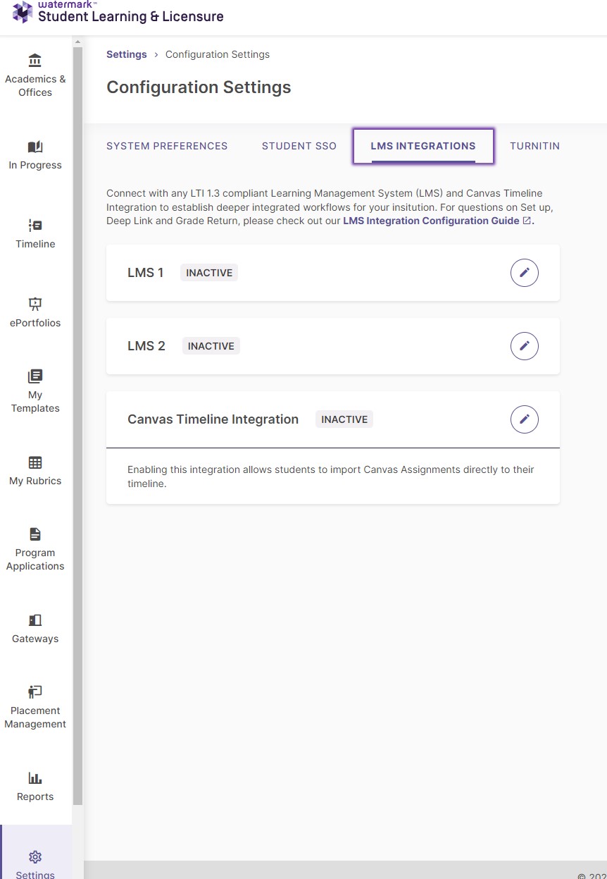Canvas LTI 1.3 Integration - Administrator Setup – Watermark
