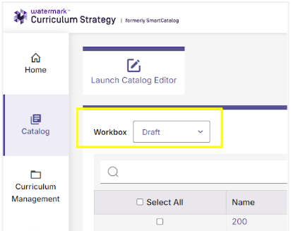Catalog Workflow Dashboard – Watermark