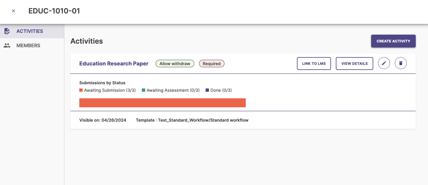Making Changes to the Template for an Existing Activity – Watermark