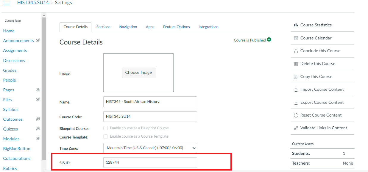 Required Data Mapping in System Administration & Canvas – Watermark