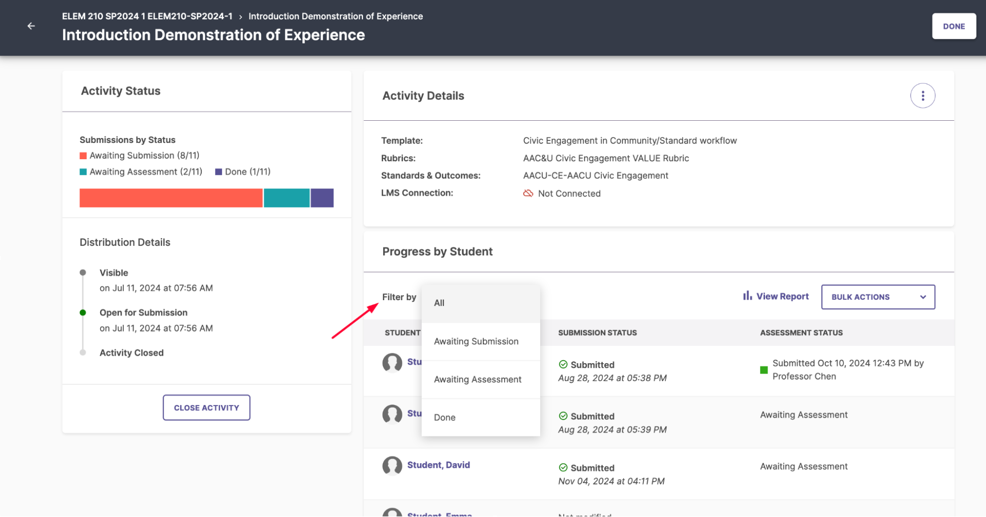 Activity Progress – Watermark