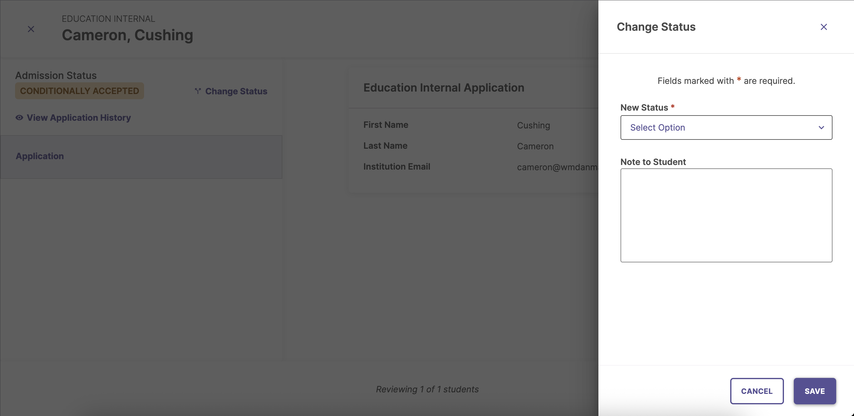 Reviewing Applications – Watermark