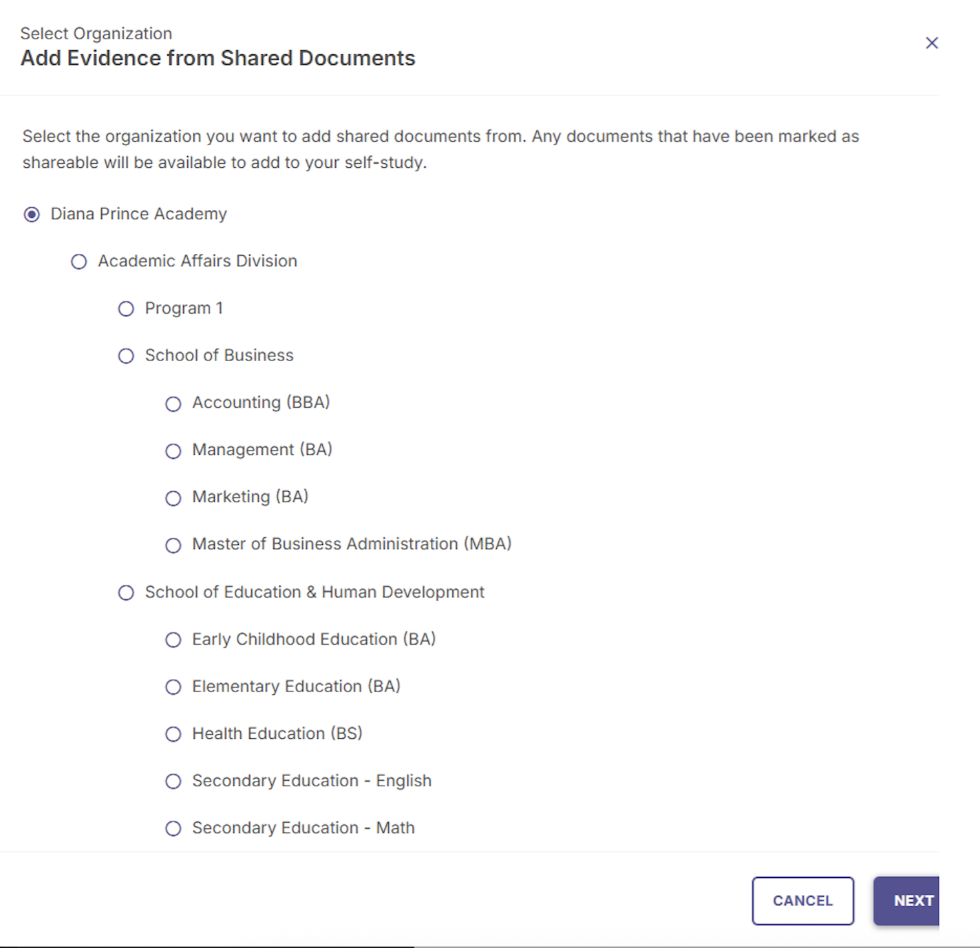 Access Shared Documents by Organization – Watermark