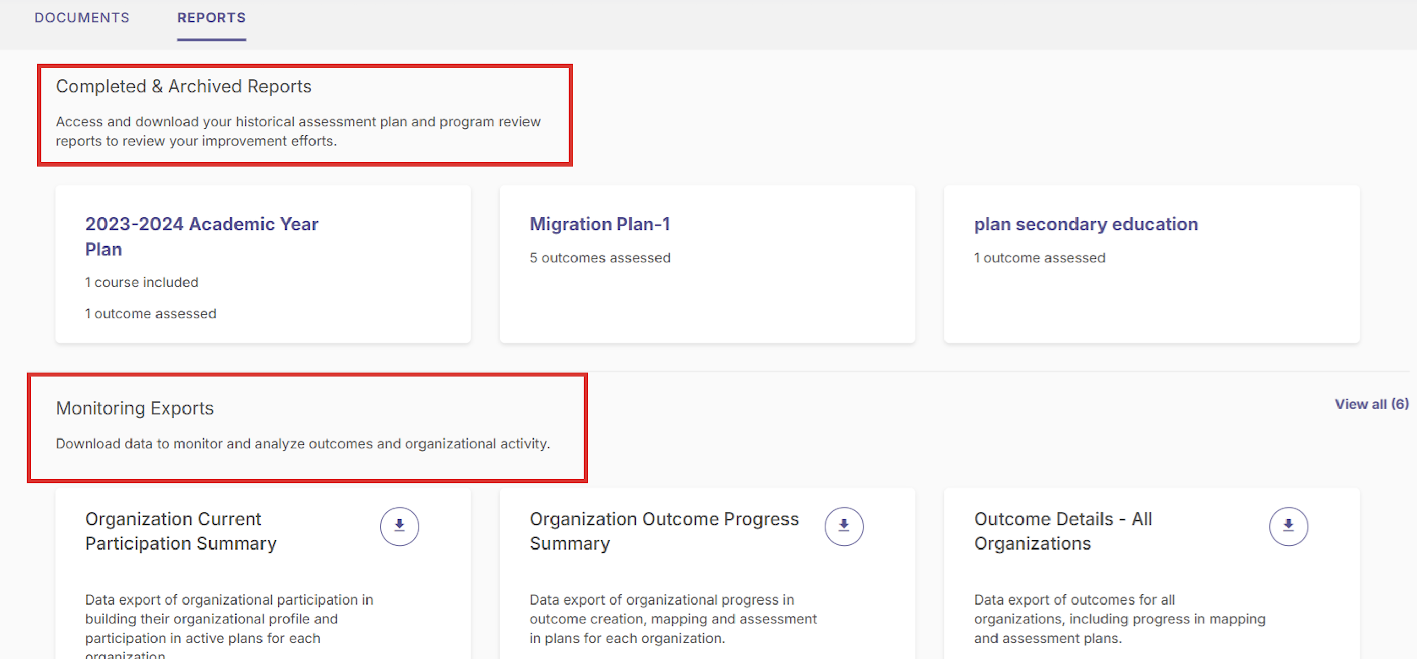 Accessing Docs and Reports – Watermark