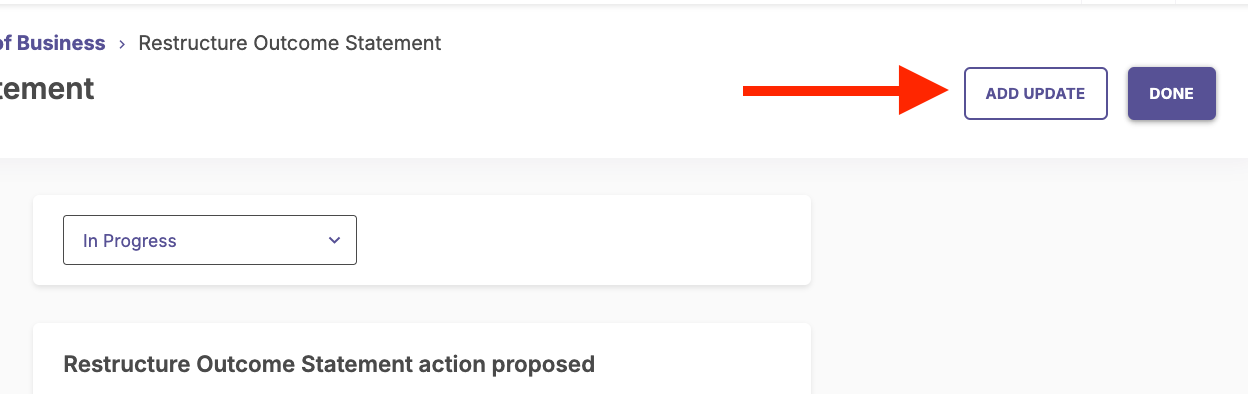Tracking Actions and Adding Updates – Watermark