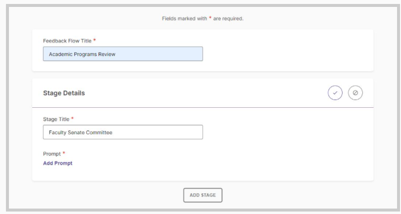 Feedback Flow Creation and Administration – Watermark