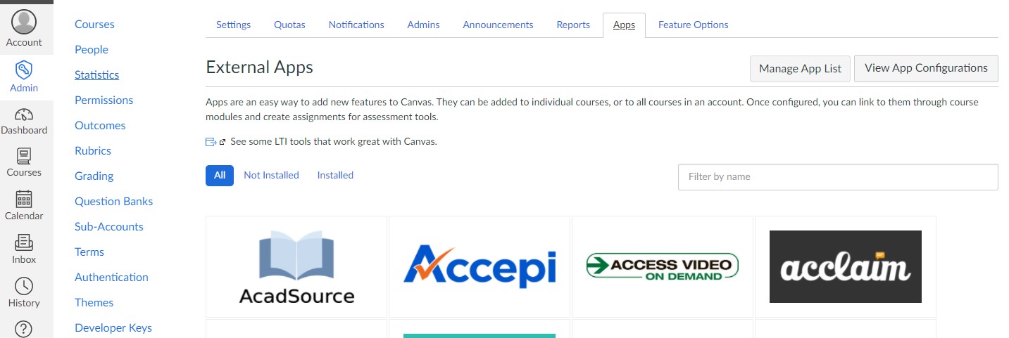 Canvas LTI 1.3 Integration - Administrator Setup – Watermark