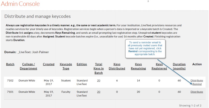 Keycode Management Guide – Watermark
