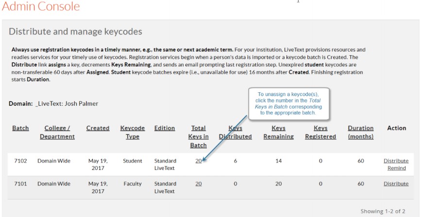 Keycode Management Guide – Watermark